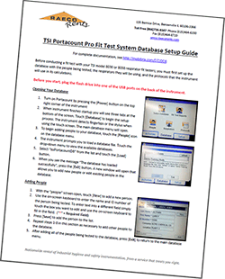 TSI PortaCount database setup guide